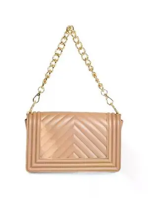 MARC ELLIS Flat S 26 Quilted Shoulder Bag - Neutrals