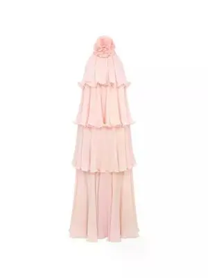 DIVEDIVINE Lolita Floral-detail Ruffled Maxi Dress - Pink