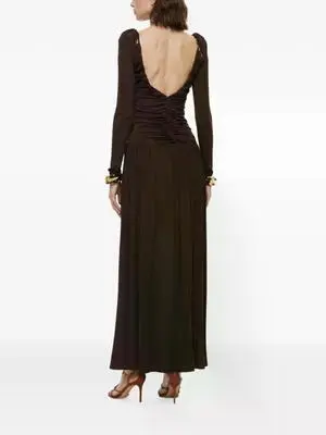 Raquel Diniz Ruched Cut-out Maxi Dress