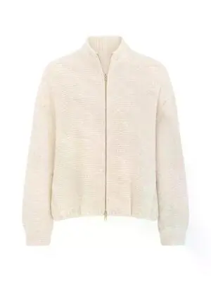Herno Ribbed-knit Sequin-embellished Bomber Jacket