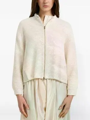 Herno Ribbed-knit Sequin-embellished Bomber Jacket