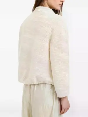 Herno Ribbed-knit Sequin-embellished Bomber Jacket