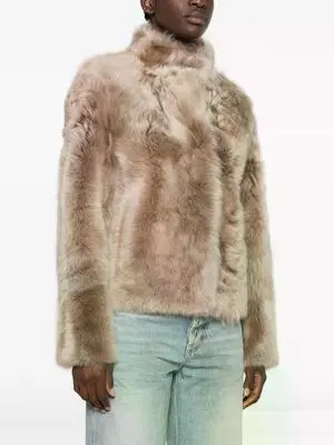 YVES SALOMON Shearling Funnel-neck Jacket