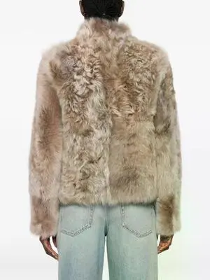 YVES SALOMON Shearling Funnel-neck Jacket