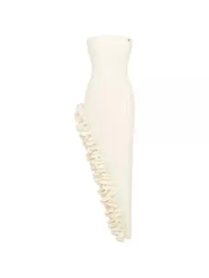 DIVEDIVINE Talita Ruffle-trim Strapless Maxi Dress