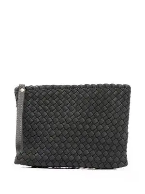 MARREA Woven-design Clutch Bag - Grey