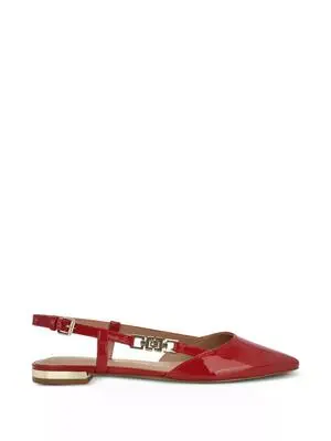 Guess Leather Slingback Ballet Flats - Red