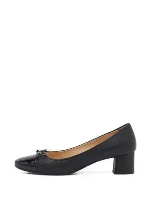 Prada Leather Heeled Pumps - Black