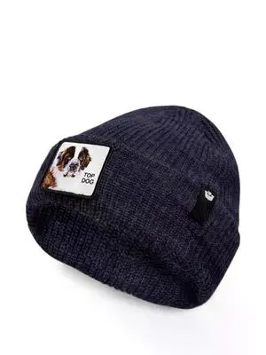 GOORIN BROS The Top Ribbed-knit Dog-patch Beanie Hat - Blue