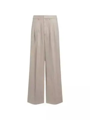 DONDUP Eloise Wide-leg Trousers - Neutrals