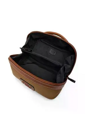 LANCEL Mistral Leather-trim Canvas Wash Bag