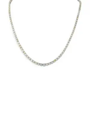 LB EXCLUSIVE Diamond Tennis Necklace - Silver