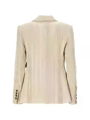 D.exterior Corduroy-effect Double-breasted Blazer