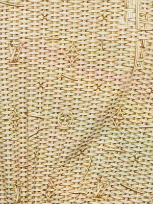 LOUIS VUITTON Monogram Raffia-effect T-shirt