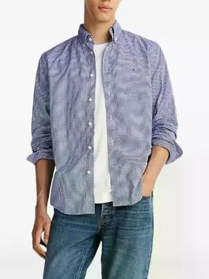 Tommy Hilfiger Gingham-print Button-down Shirt - Blue