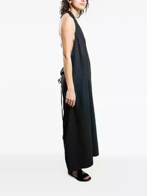 BASERANGE Silk Wrap Apron Dress