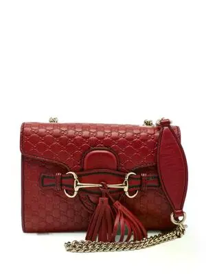 Gucci Mini Emily Microguccissima Shoulder Bag - Red
