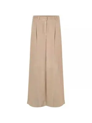 CAMBIO Adeline Pleated Wide-leg Trousers - Neutrals