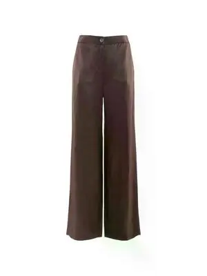 NENETTE Wide-leg Trousers - Brown