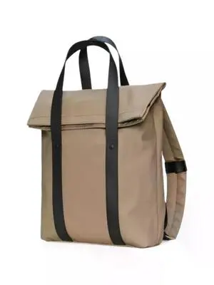 Rains Waterproof Fold-over Backpack - Neutrals