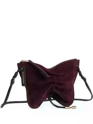 Borbonese Mini Butterfly-shaped Suede Shoulder Bag