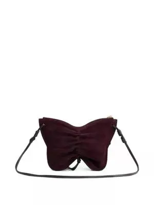 Borbonese Mini Butterfly-shaped Suede Shoulder Bag