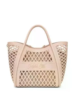 MARC ELLIS Small Flat Basket Tote Bag - Neutrals