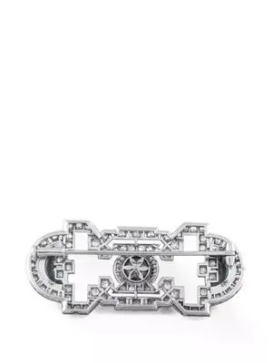 LB EXCLUSIVE Diamond And Onyx Art Deco Brooch