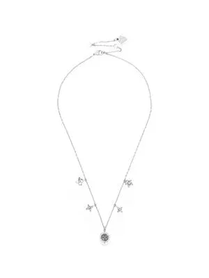 Guess 16-18 Flower Charms Necklace - Silver