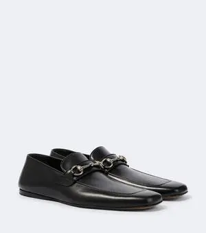 Gucci Ragazzo Horsebit Leather Loafers - Black