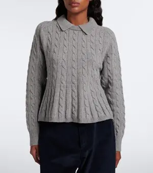 Polo Ralph Lauren Cable-knit Wool And Cashmere Polo Sweater