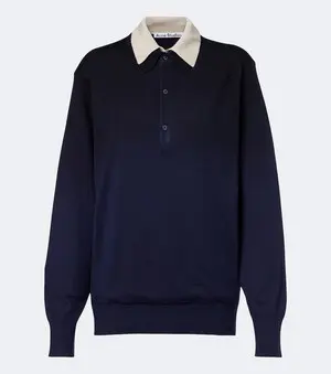 Acne Studios Silk, Wool, And Cashmere Polo Sweater