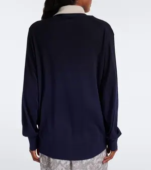 Acne Studios Silk, Wool, And Cashmere Polo Sweater