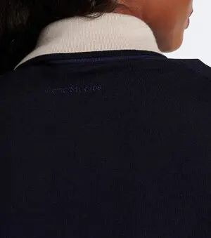 Acne Studios Silk, Wool, And Cashmere Polo Sweater