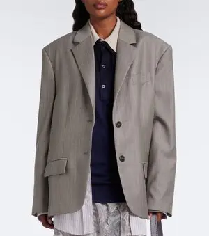 Acne Studios Silk, Wool, And Cashmere Polo Sweater
