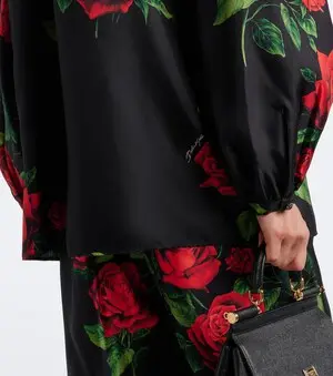 Dolce & Gabbana Floral Silk Satin Blouse