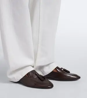 THE ROW Caden Leather Loafers