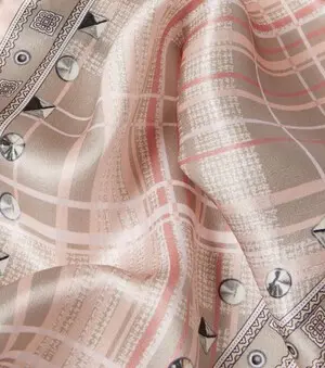 Acne Studios Printed Silk Satin Scarf