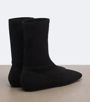 THE ROW Cindy Suede Ankle Boots