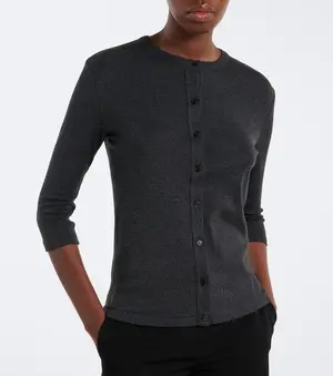 THE ROW Alena Cotton, Cashmere, And Silk Cardigan