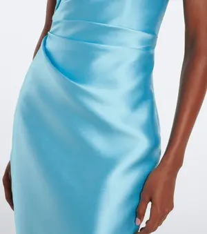 Solace London Kira One-shoulder Satin Gown