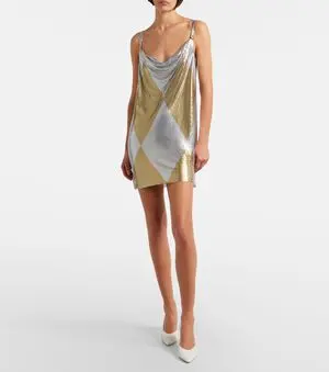 Versace Medusa Draped Chainmail Minidress