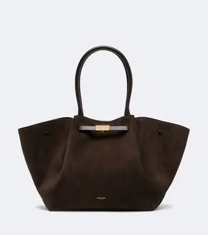 DEMELLIER New York Medium Suede Tote Bag - Brown