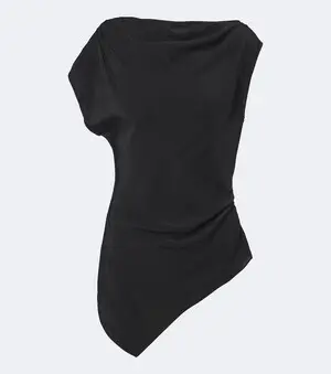 Veronica Beard Yvonne Draped Crepe De Chine Top