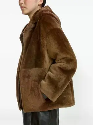YVES SALOMON Hooded Shearling Jacket