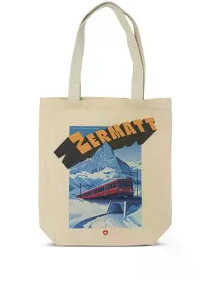 VIETTI MERCHANDISE Zermatt Train-print Tote Bag