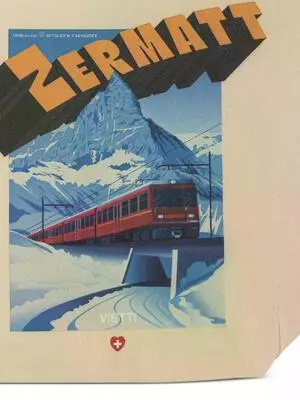 VIETTI MERCHANDISE Zermatt Train-print Tote Bag