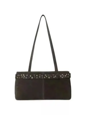 OSOI Eyelet-embellished Buckled Shoulder Bag