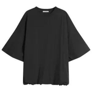 Acne Studios Eniko Irregular Balloon T-shirt Dress - Black