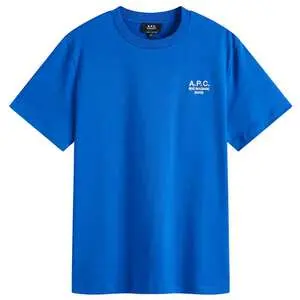 A.p.c. Rue Madame Logo T-shirt - Blue/white